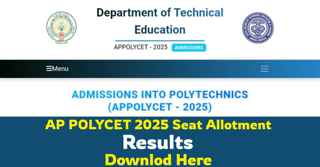 AP POLYCET 2025 Seat Allotment Results: Download Results @polycet.ap ...